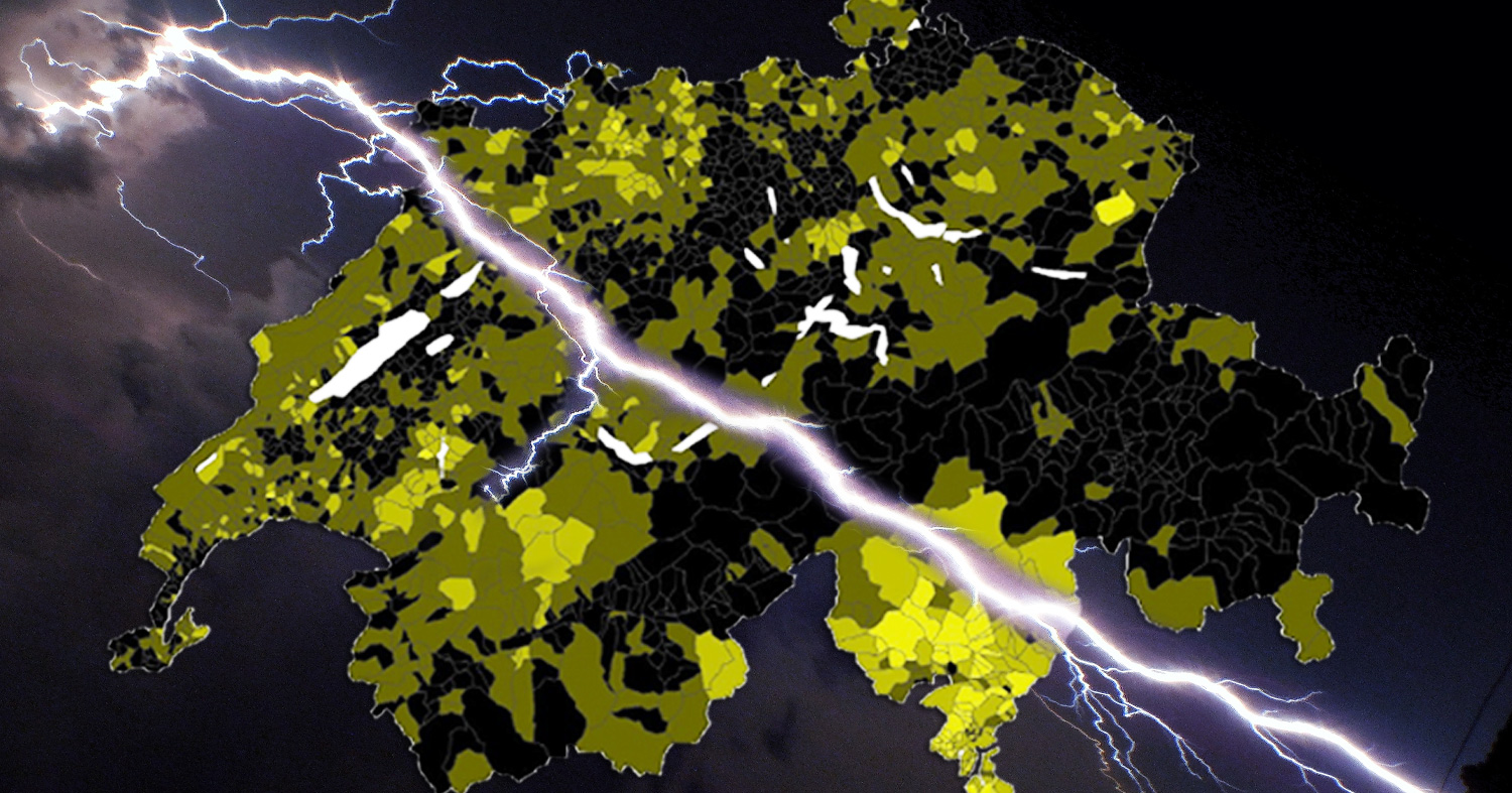 Blitzkarte – Hier schlagen die meisten Blitze ein